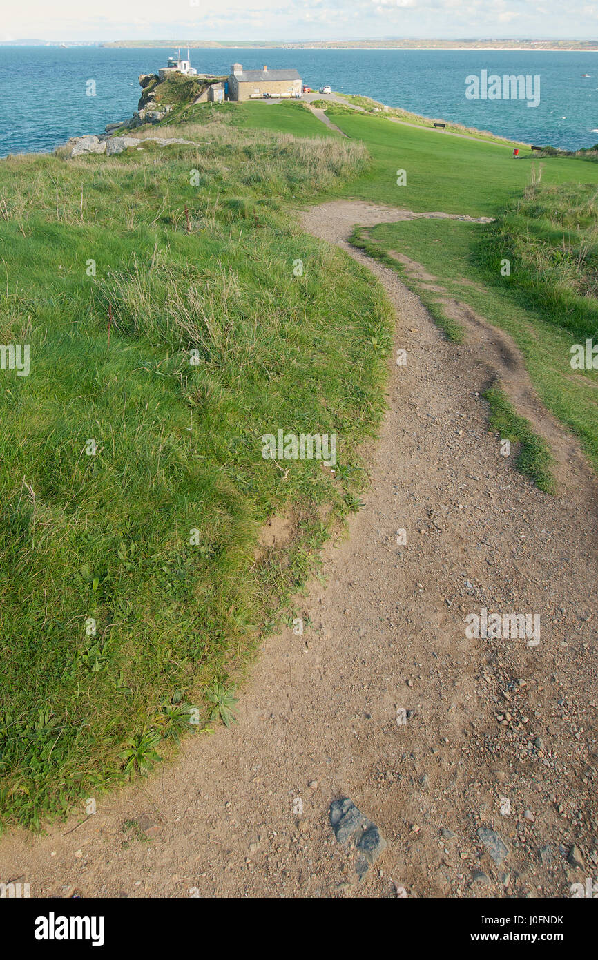 Footpath on The island at St. Ives, Cornwall, England Stock Photo - Alamy