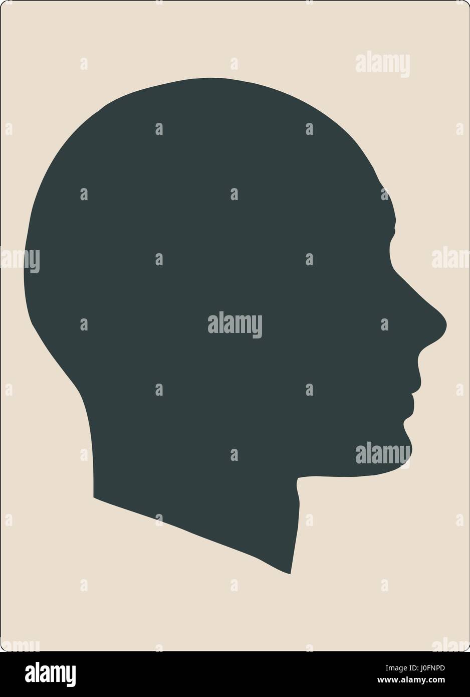 Outline vector human head face hi-res stock photography and images - Alamy