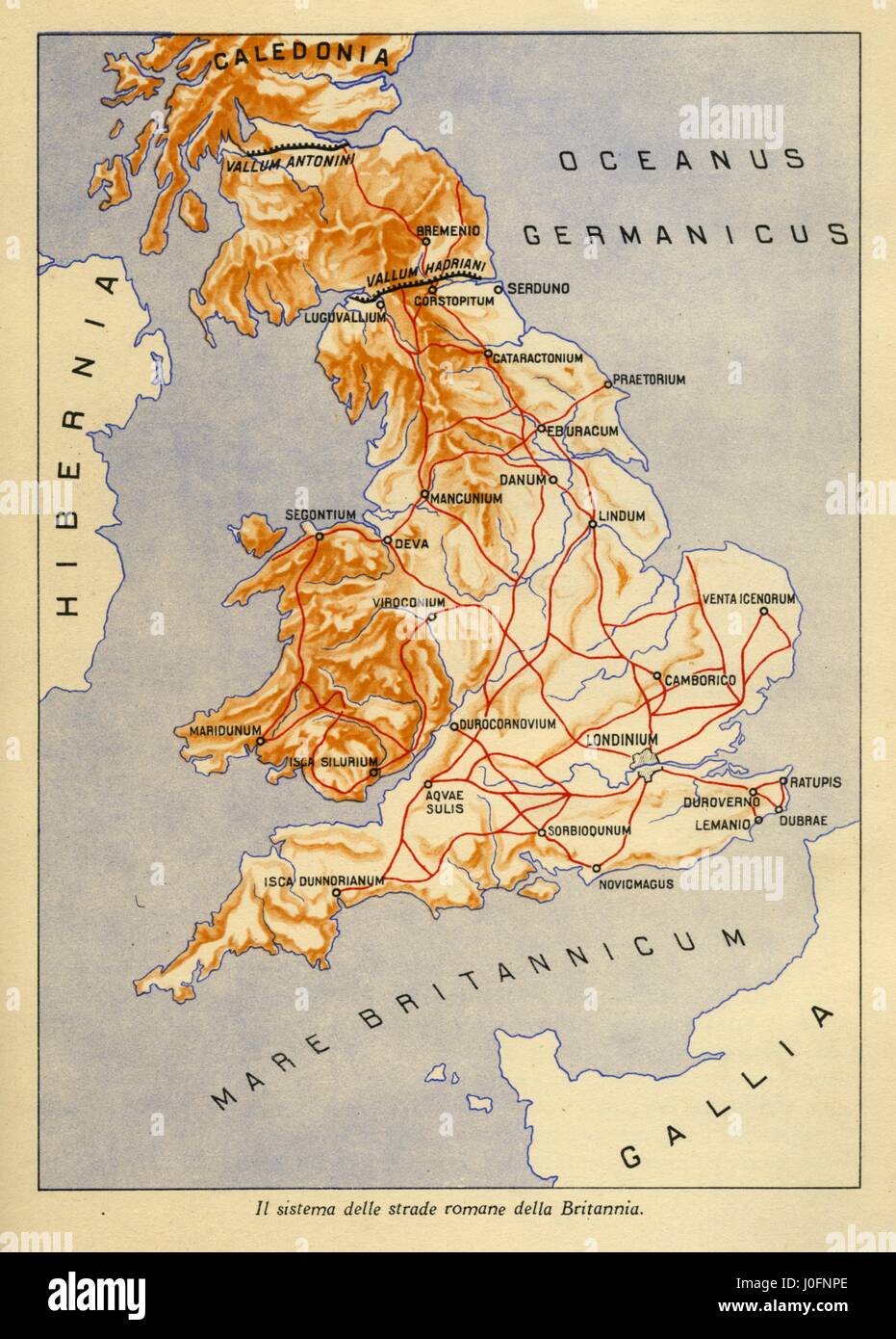 Map of roman roads britannia hi-res stock photography and images - Alamy