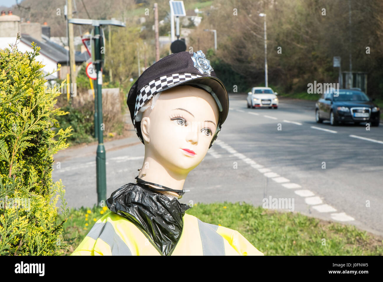 Fake, female,woman,police,officer,doll,mannequin,in,village,of,Tre ...