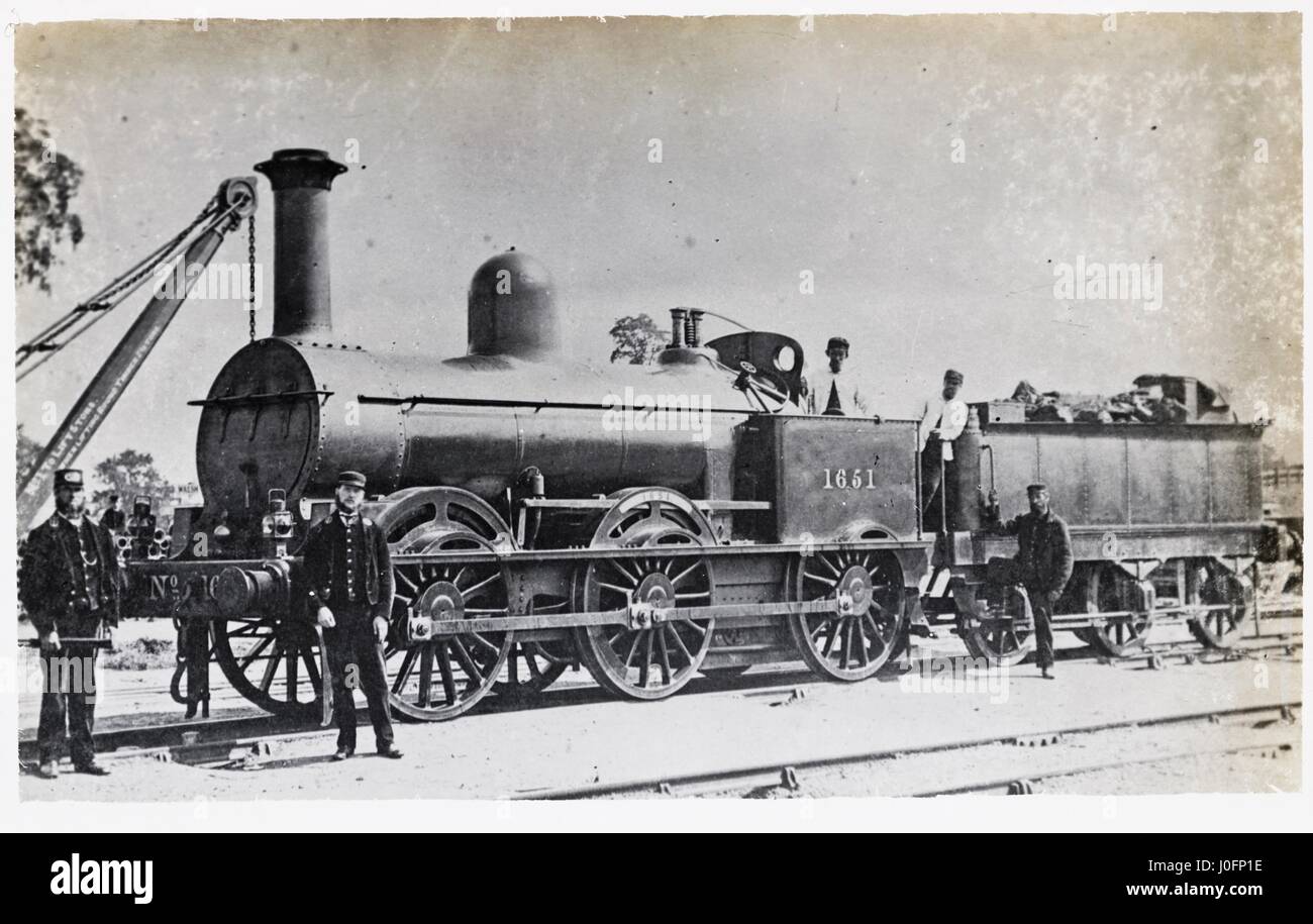 Locomotive no 1651: 0-6-0 with crane Stock Photo - Alamy