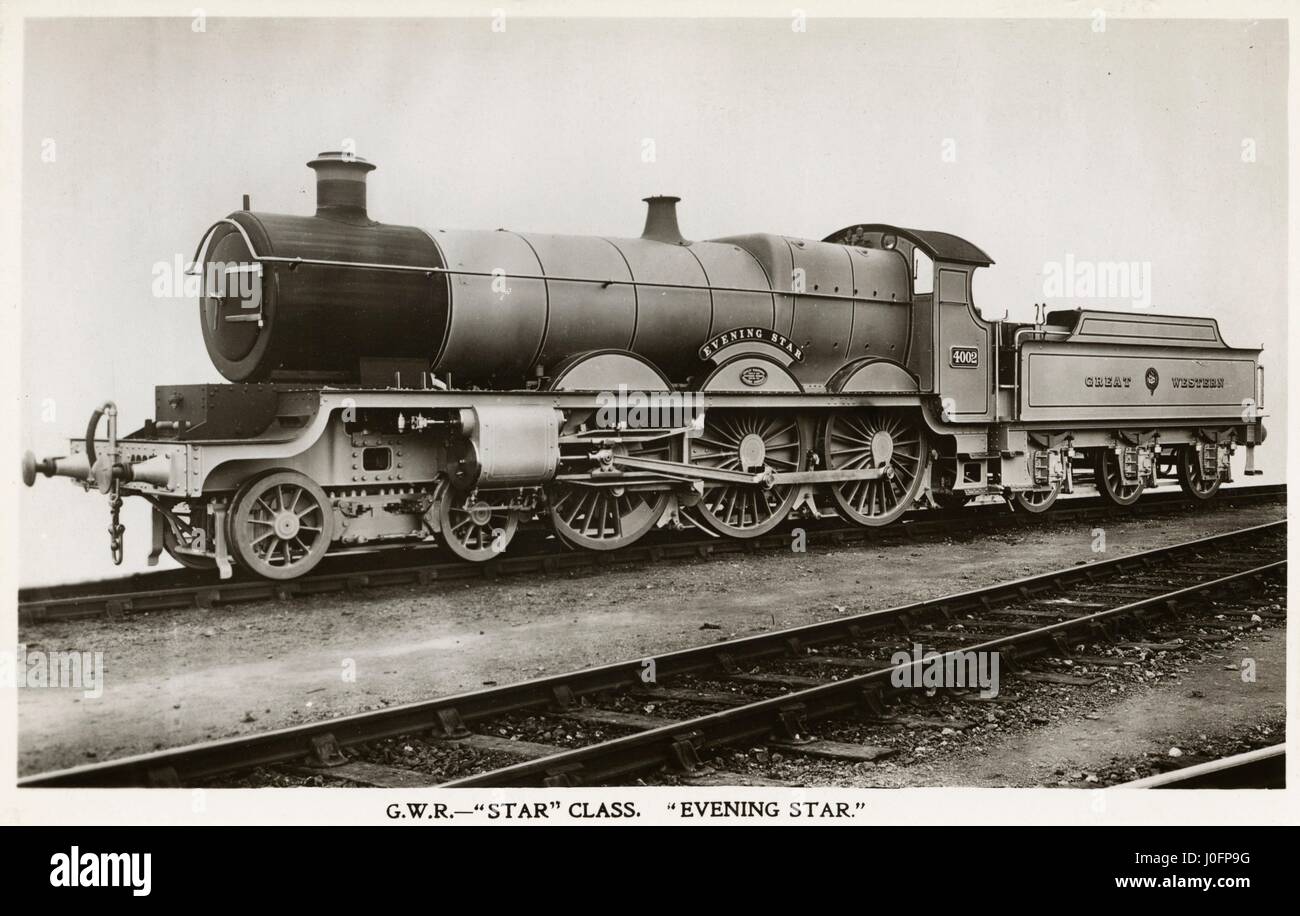 Locomotive no 4002: "Evening Star" Star Class 4-6-0, built 1907 Stock ...