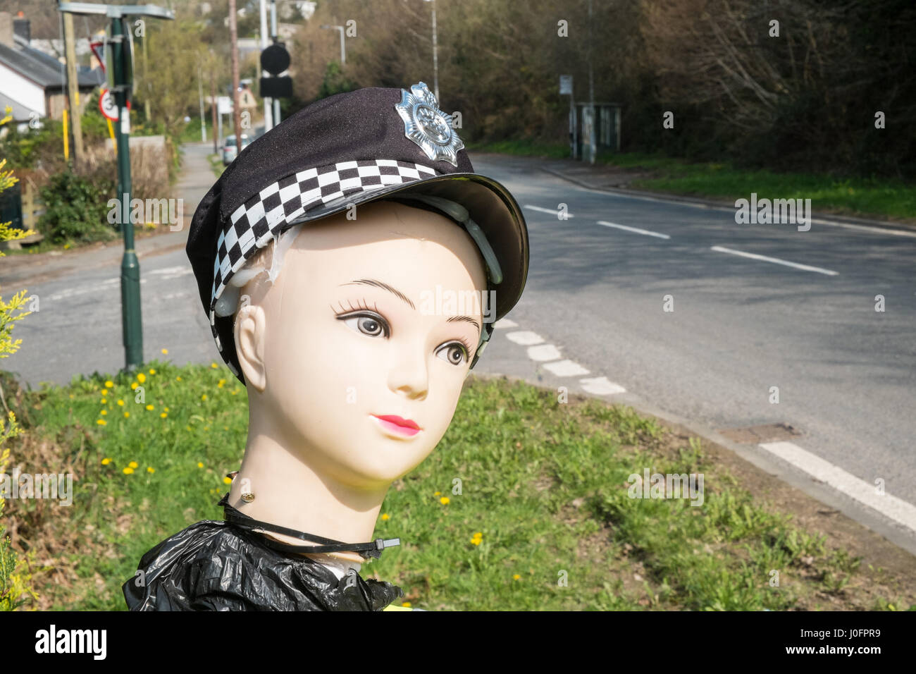 Fake, female,woman,police,officer,doll,mannequin,in,village,of,Tre ...