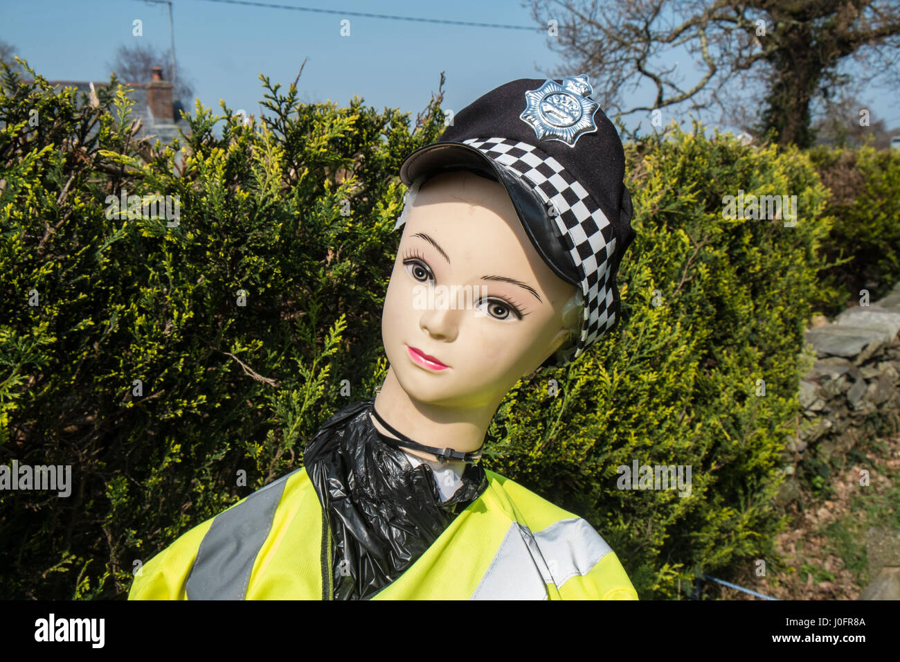 Fake, female,woman,police,officer,doll,mannequin,in,village,of,Tre ...