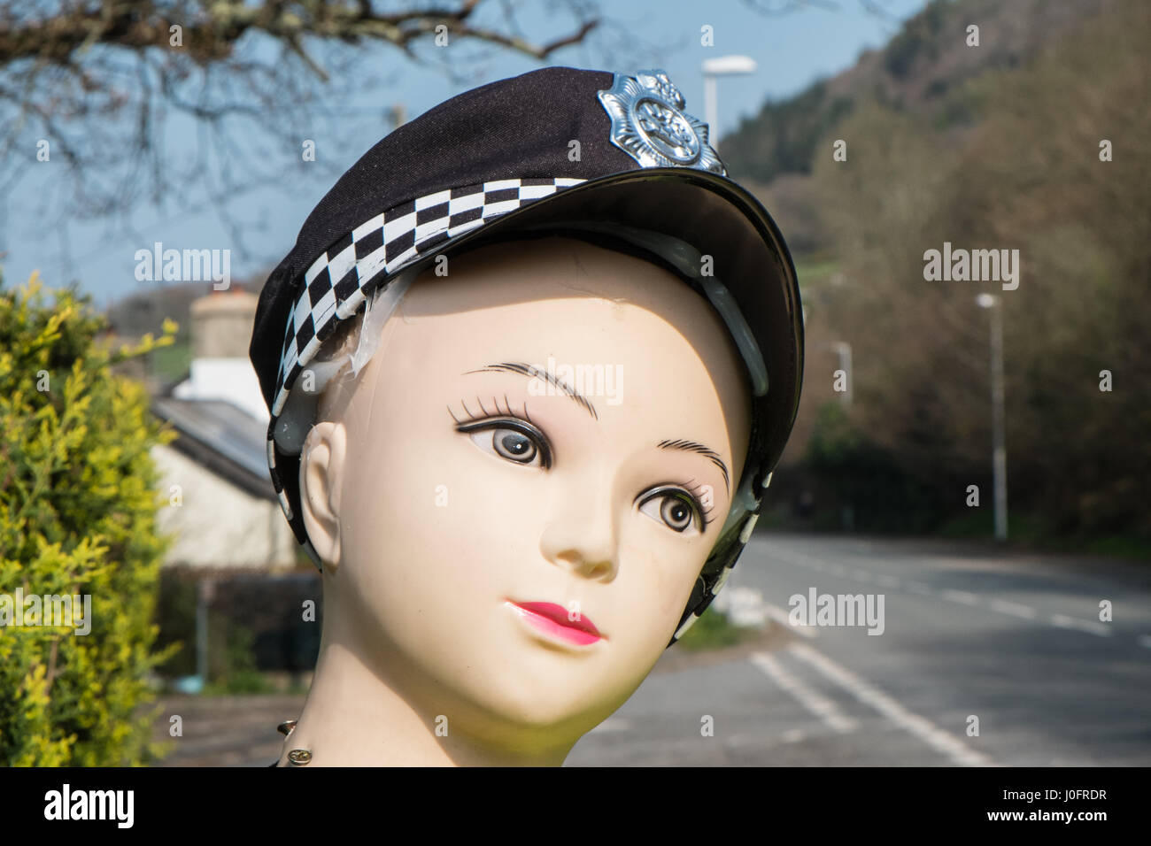 Fake, female,woman,police,officer,doll,mannequin,in,village,of,Tre ...