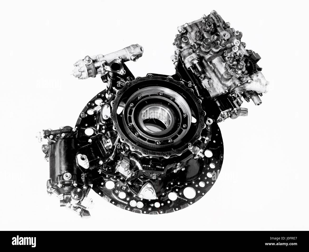 Napier Gazelle 1,260/2,000 shp free turbine engine, view of support ...