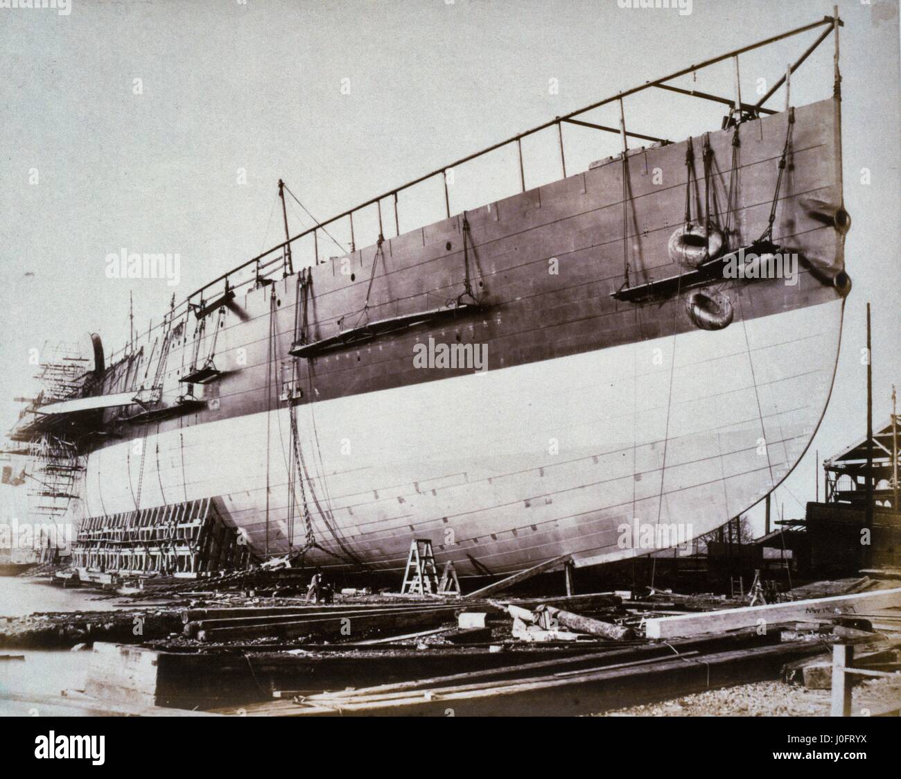 Bow of the Great Eastern steamship, 12 November 1857 Stock Photo - Alamy