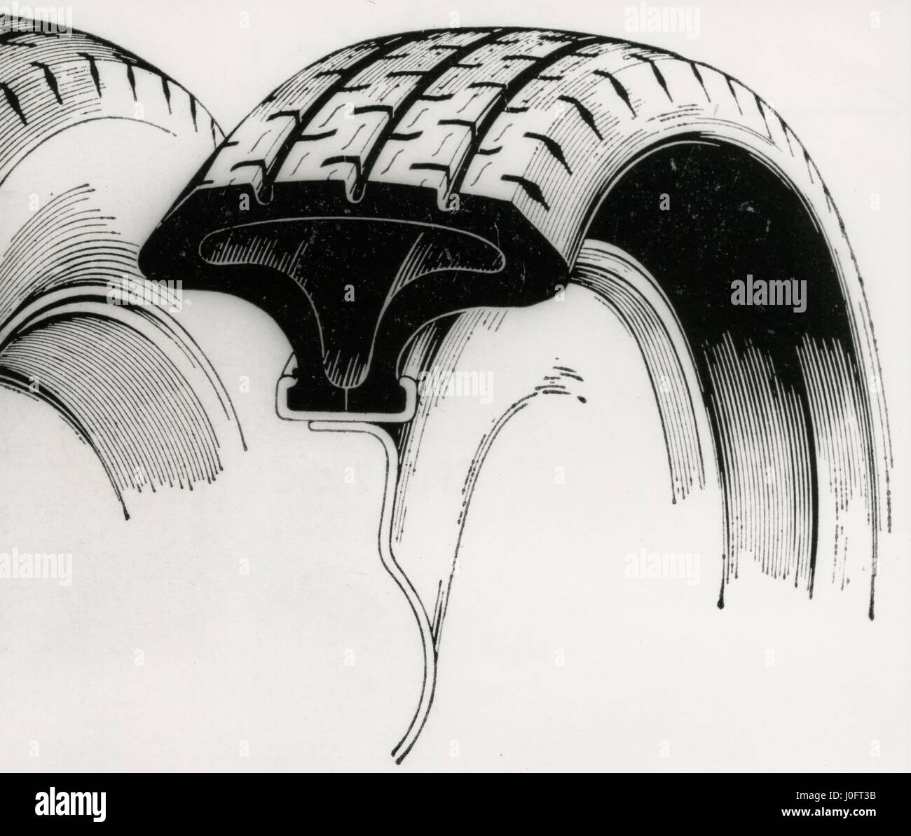 Cross section diagram of Pirelli DIP car tyre Stock Photo - Alamy