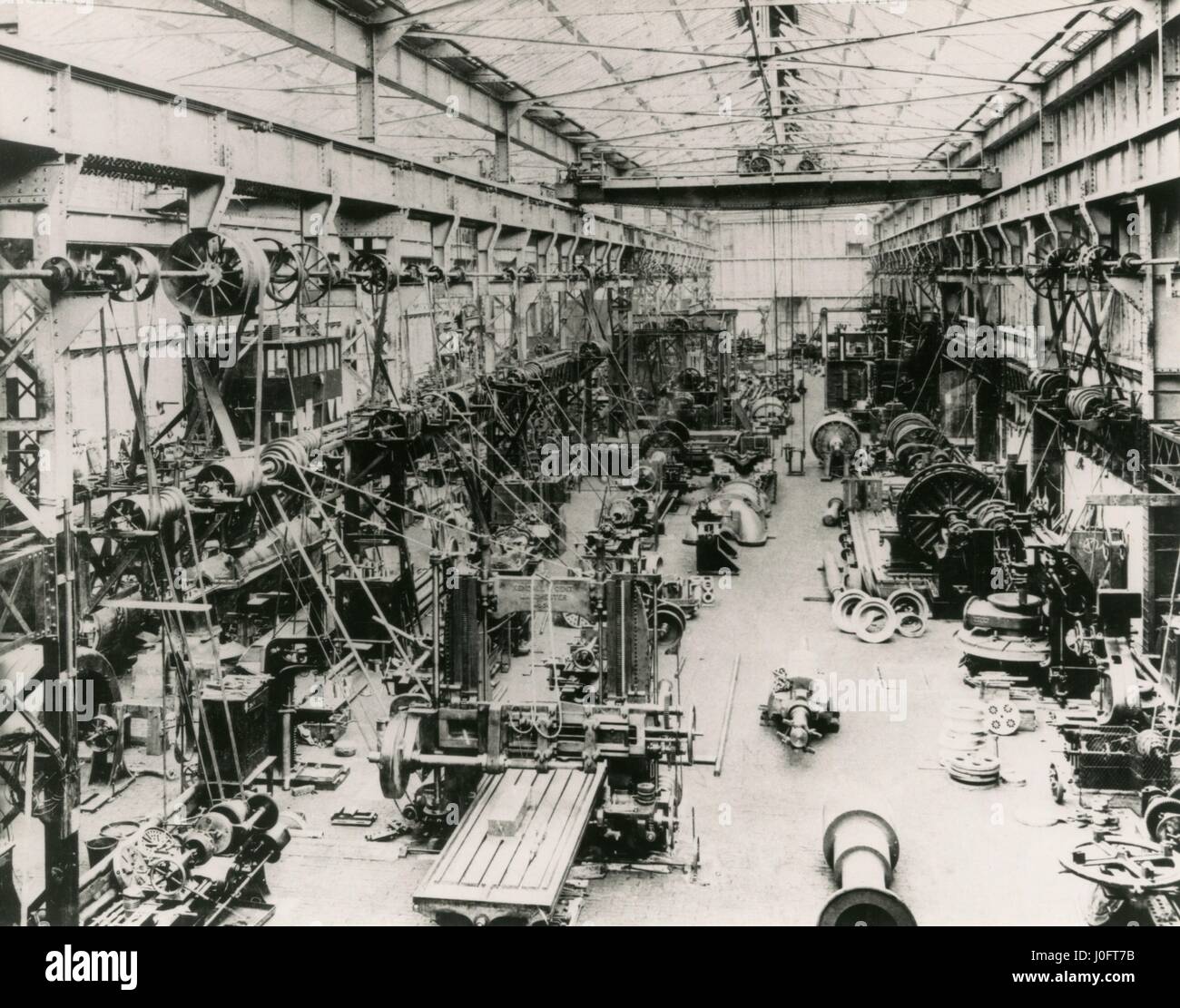 Heaton heavy machine shop Stock Photo - Alamy