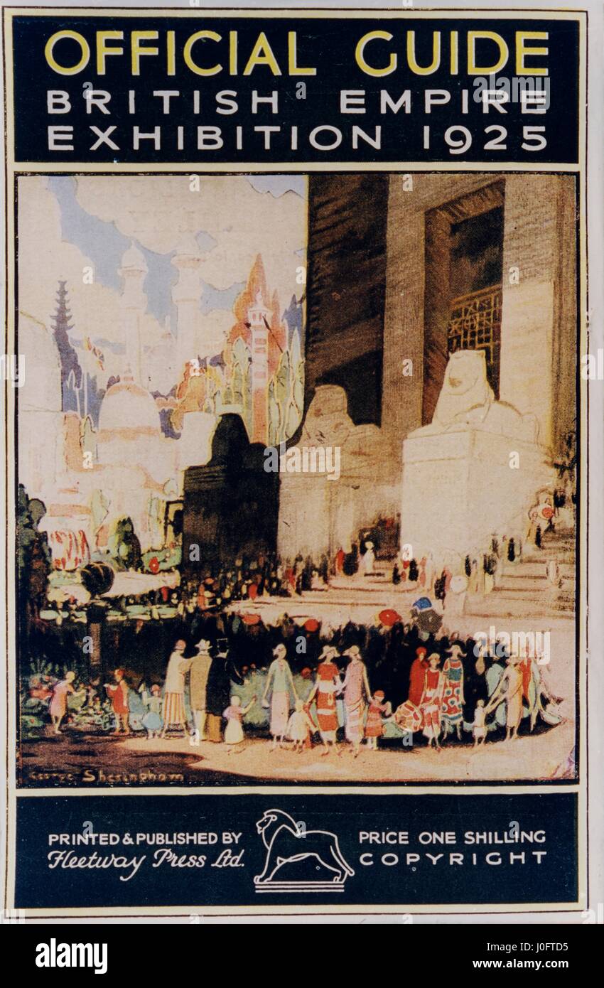 British Empire Exhibition guide 1925, official guide, cover Stock Photo ...