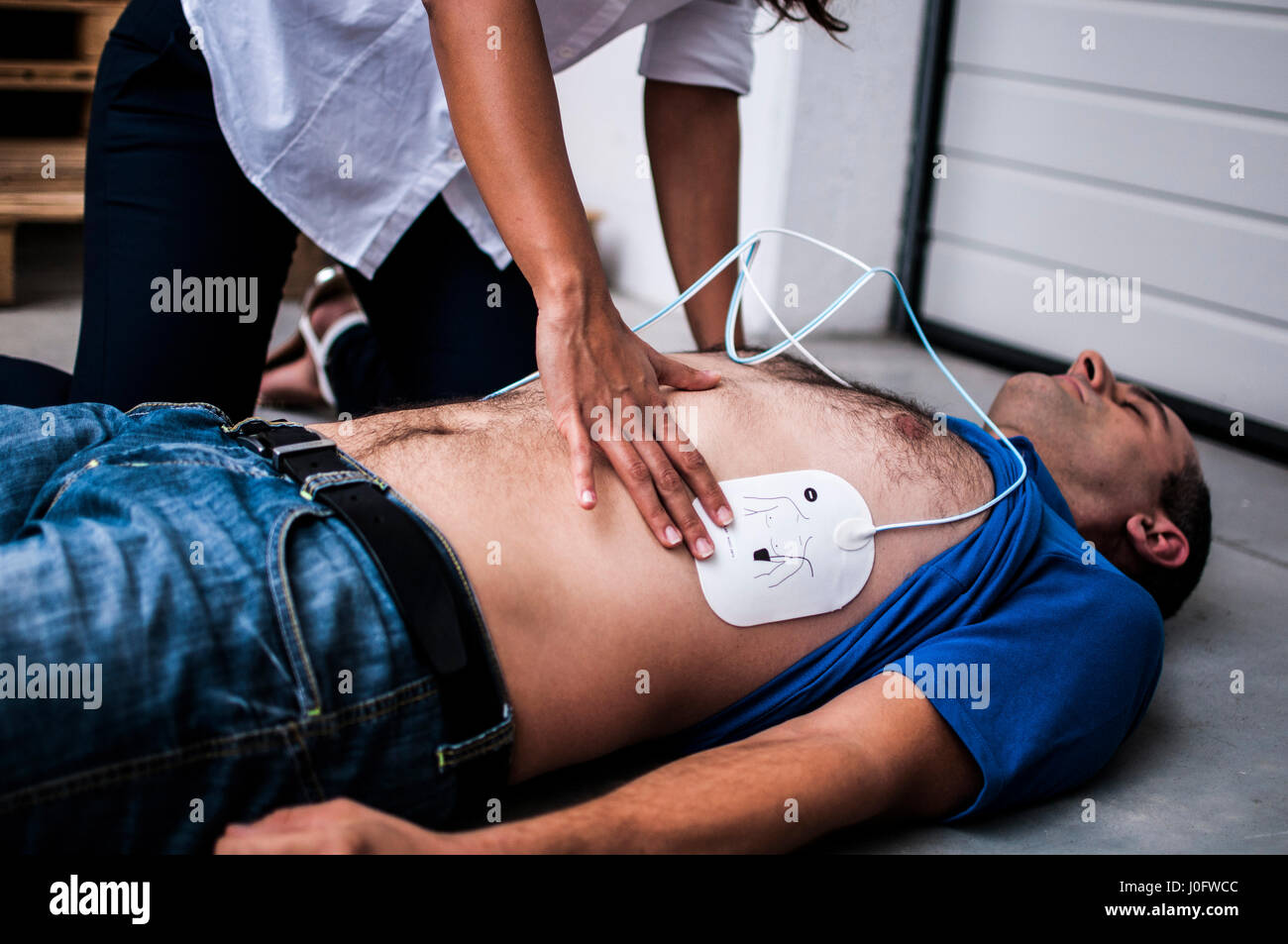 Unconscious guy after heart hi-res stock photography and images - Alamy