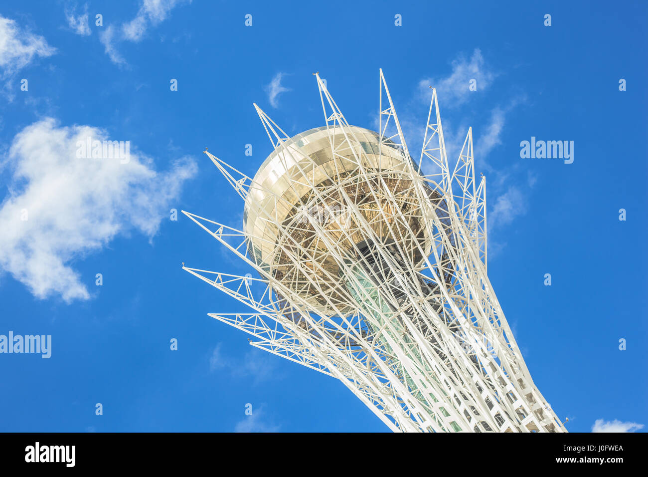 The Baiterek monument in Astana, capital of Kazakhstan. The photo on ...