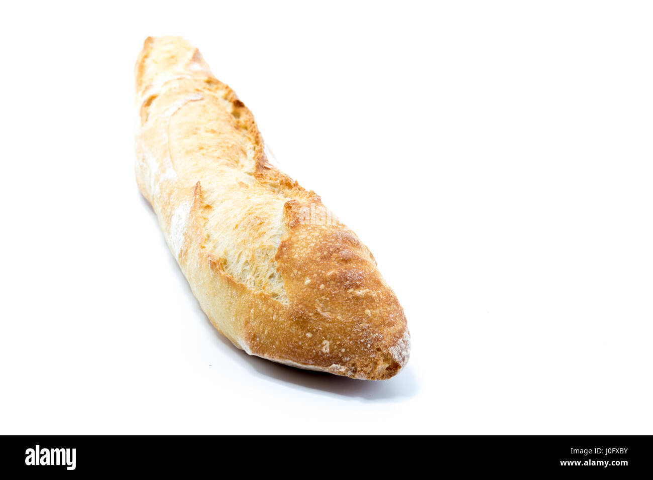 Front view of a baguette bread isolated in white background Stock Photo ...