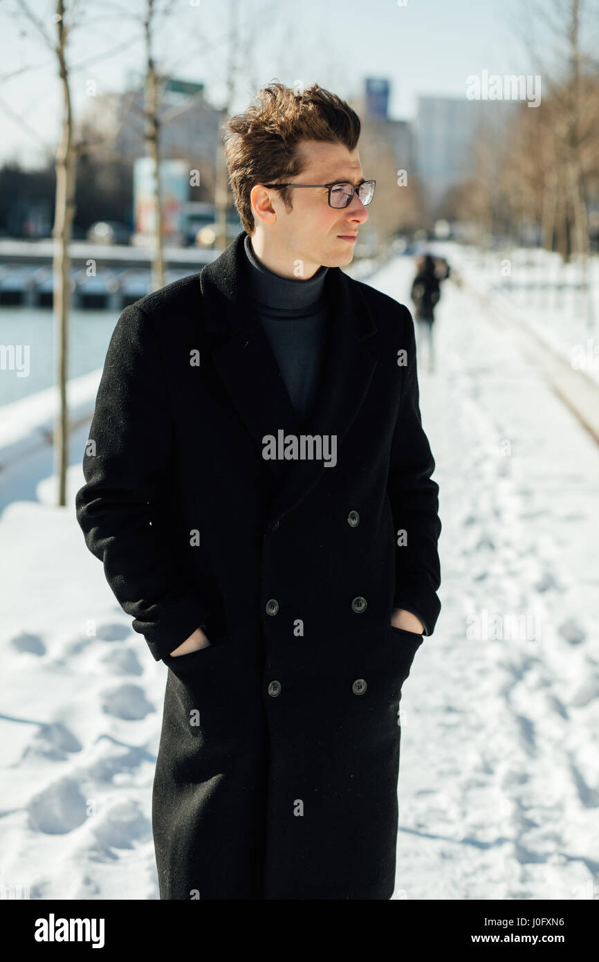 Smart clever man standing hi-res stock photography and images - Alamy