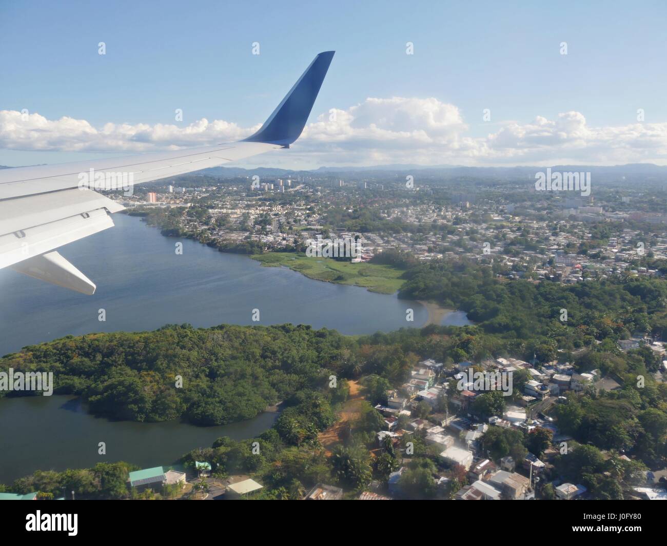 aerial view of Puerto Rico San Juan Puerto Rico viewed from an airplane ...