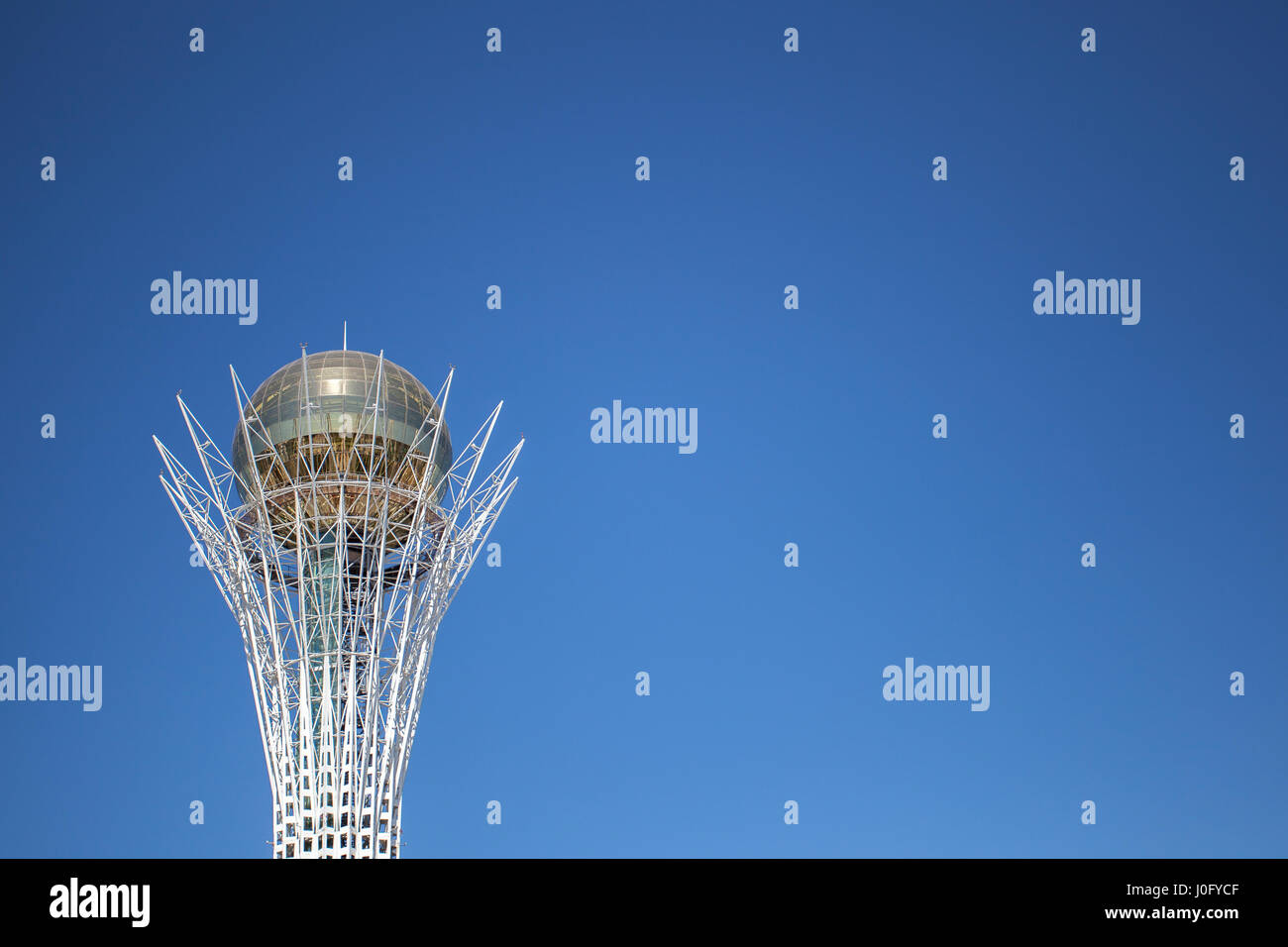 The Baiterek monument in Astana, capital of Kazakhstan. The photo on ...