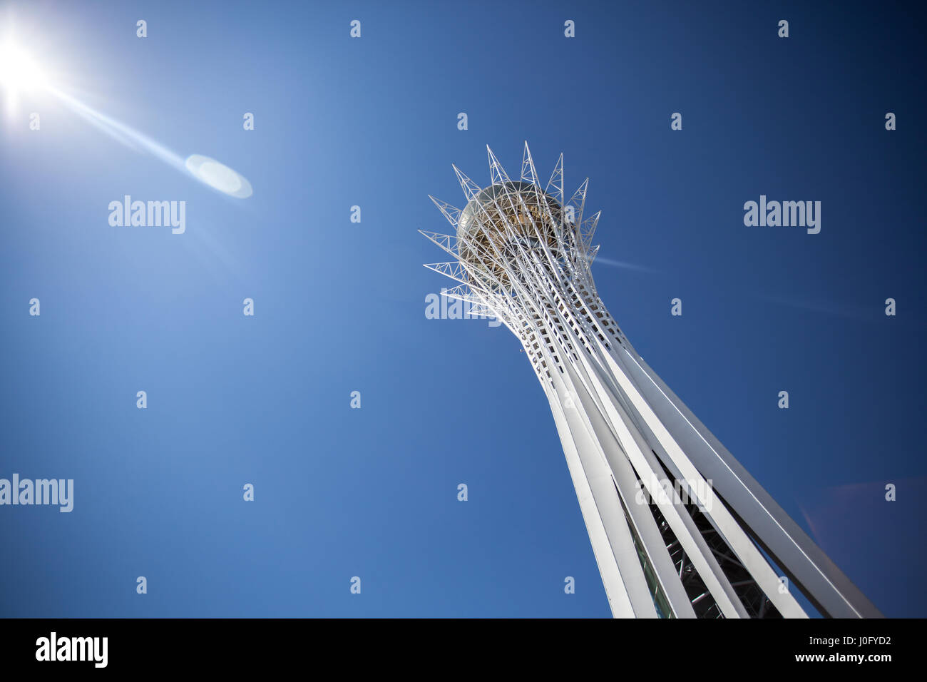 The Baiterek monument in Astana, capital of Kazakhstan. The photo on ...