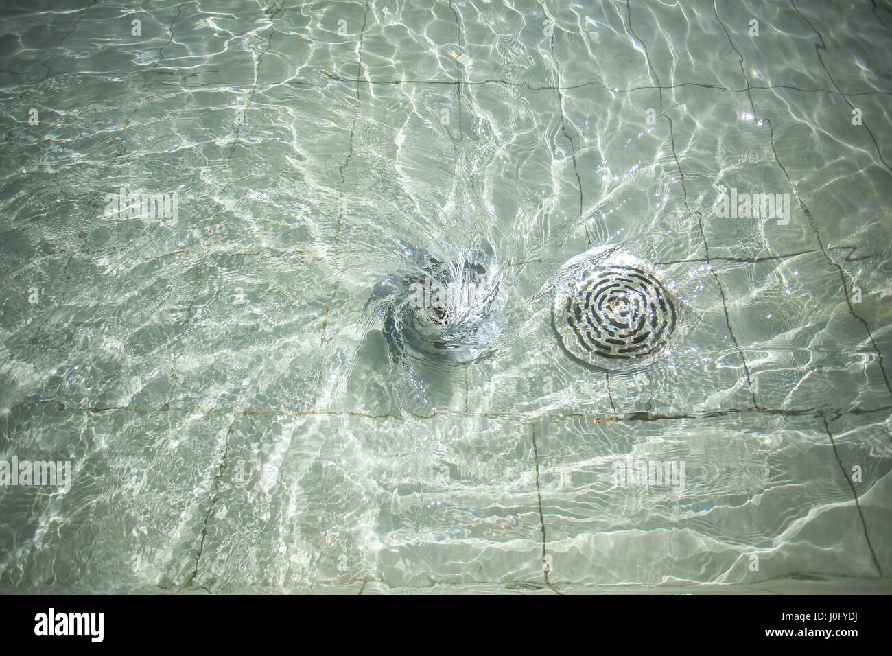 Water is drained, the funnel Stock Photo - Alamy
