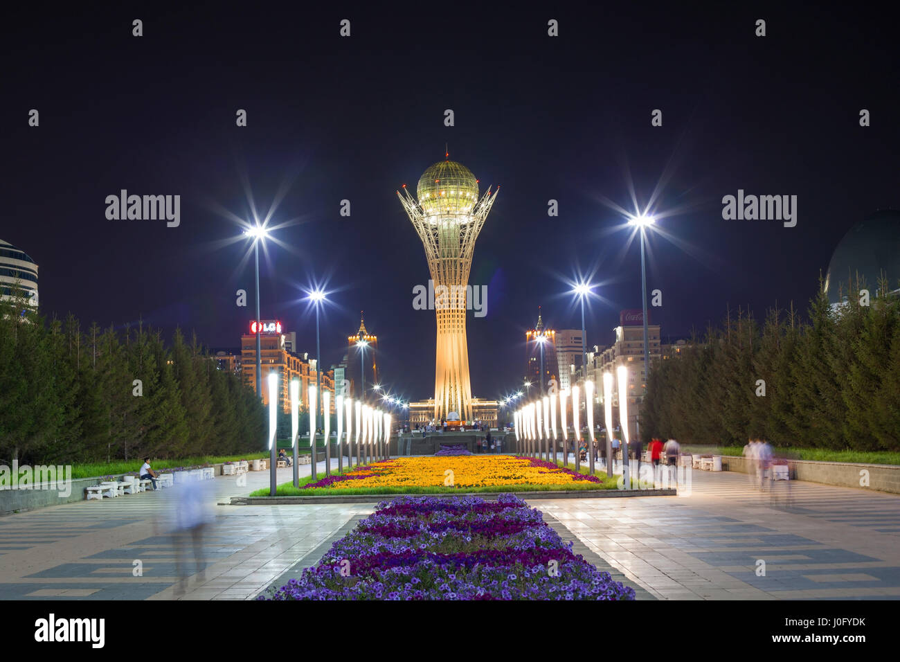 The Baiterek monument in Astana, capital of Kazakhstan. On the Central ...