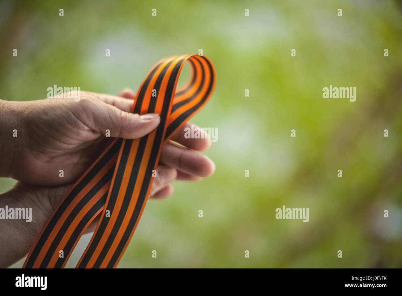 George Ribbon in hand Stock Photo - Alamy