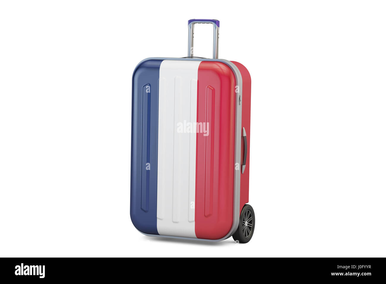France travel concept, suitcase with French flag. 3D rendering Stock ...
