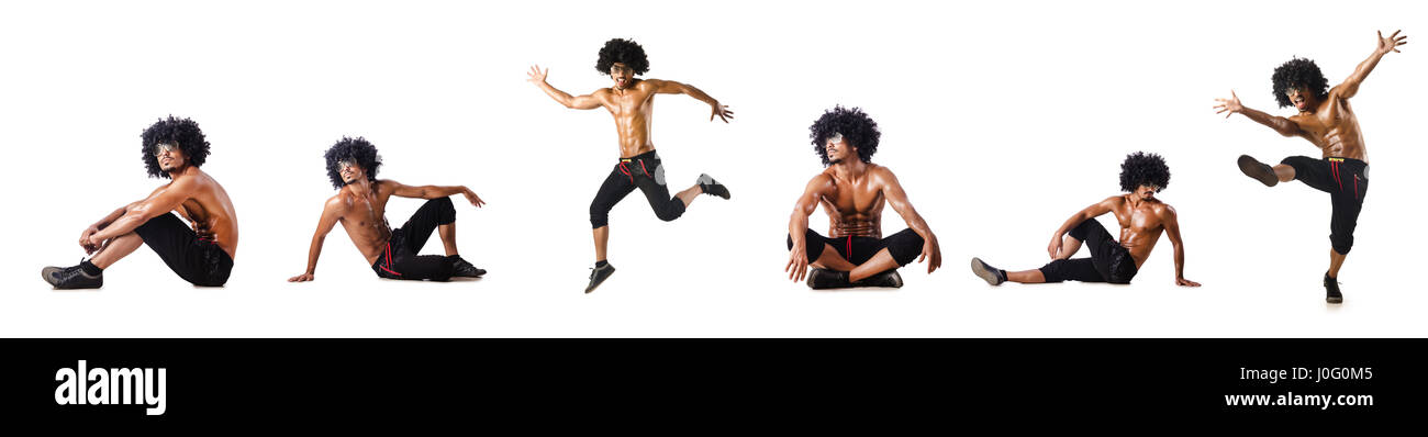Collage of dancers isolated on white background Stock Photo - Alamy