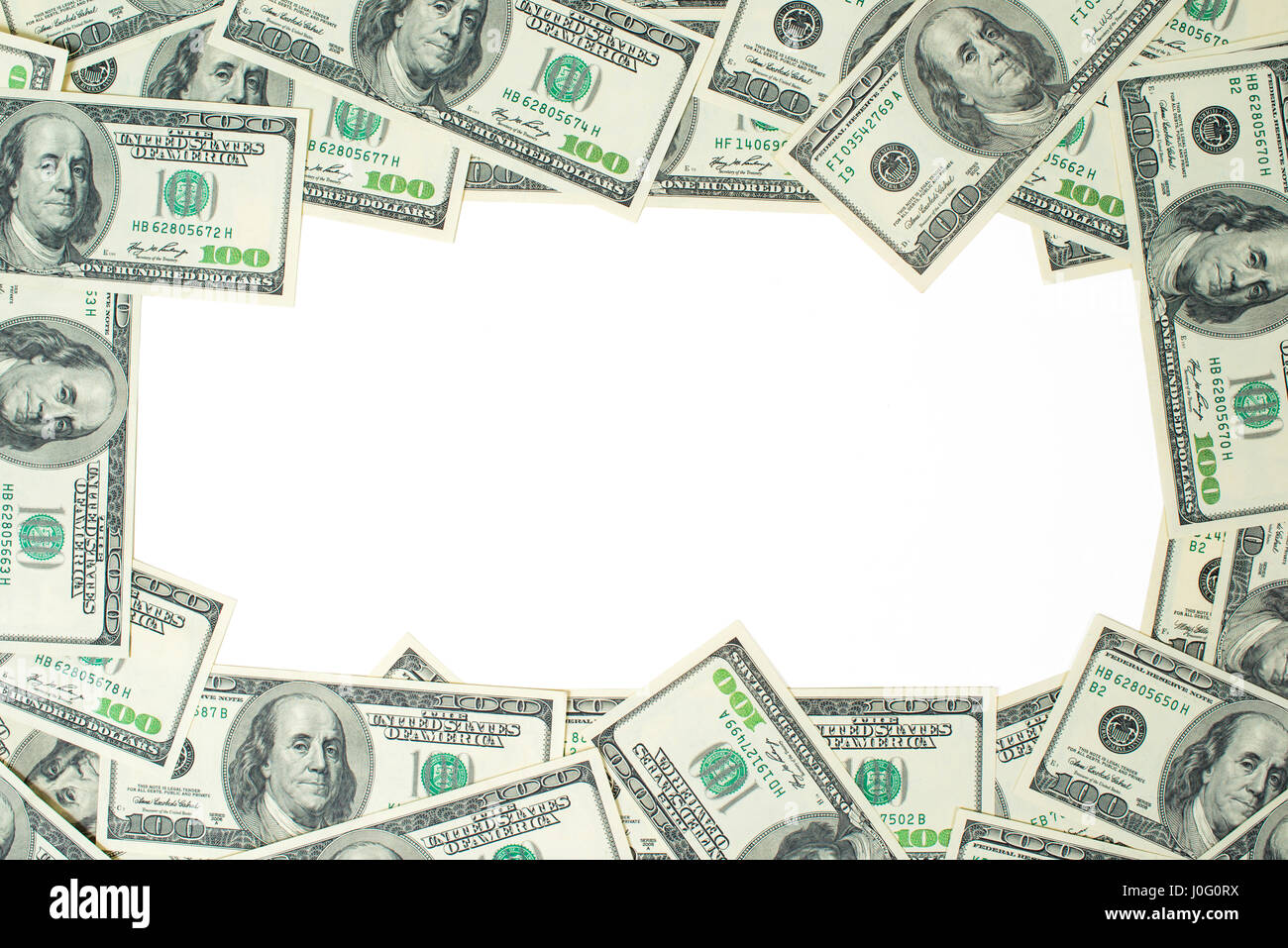 A frame of one hundred dollar bills. The skeleton of the dollar Stock ...