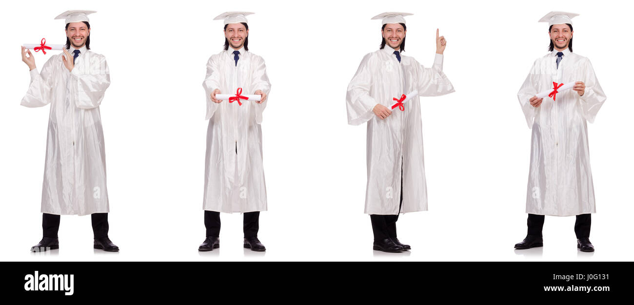 Young man ready for university graduation Stock Photo - Alamy