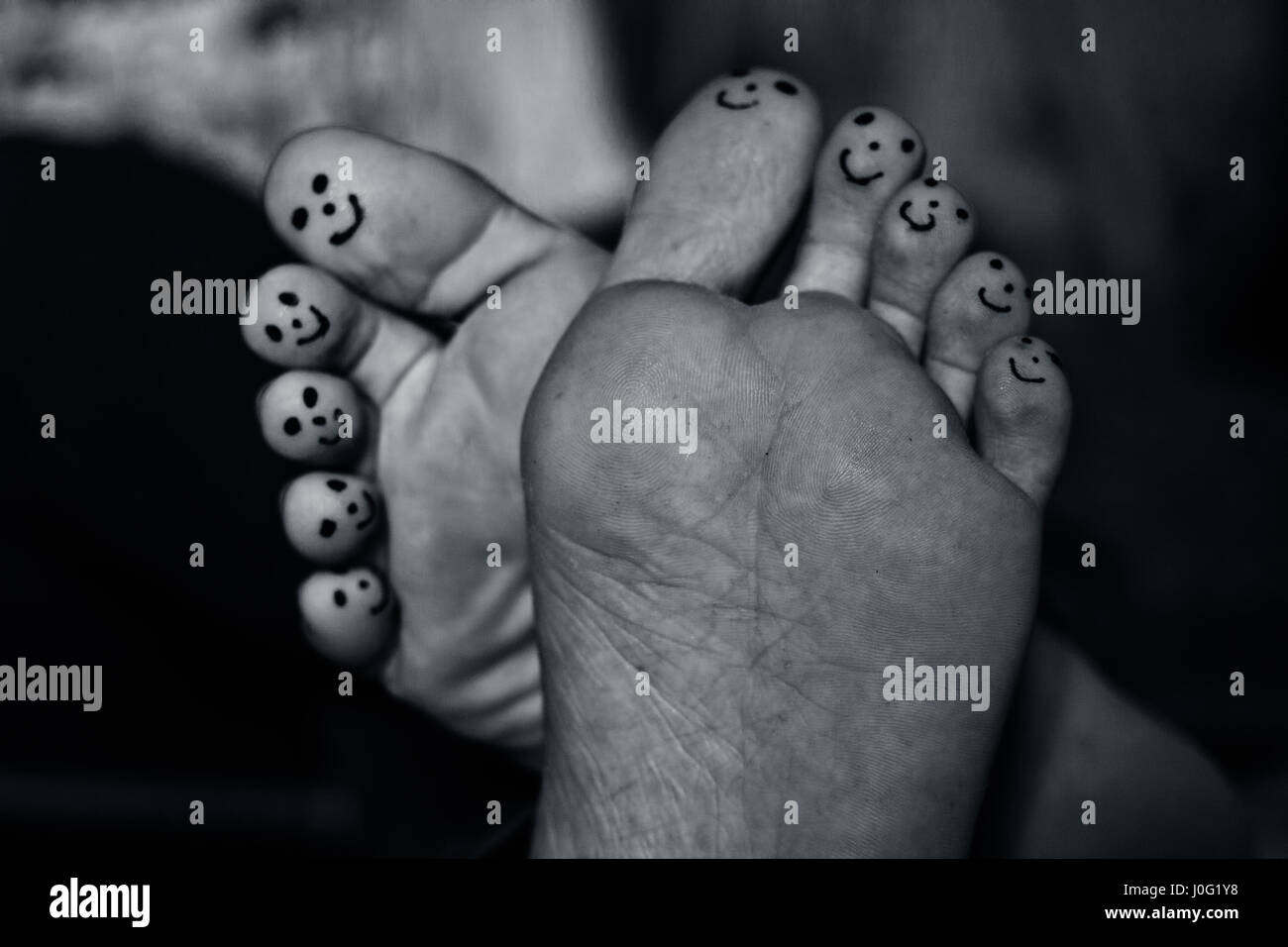 Feet concept smiley hi-res stock photography and images - Alamy