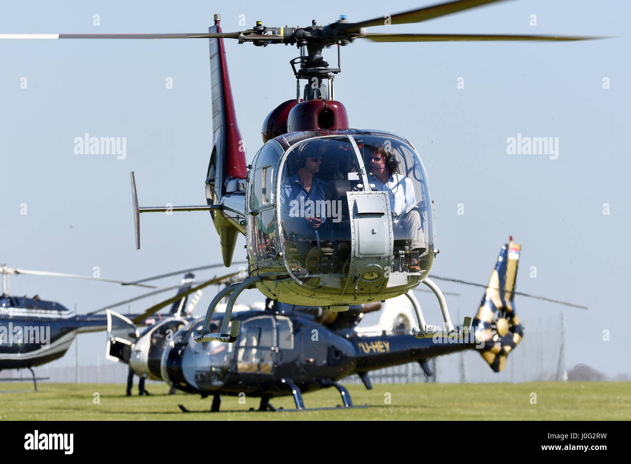 Aerospatiale Gazelle SA341G N341AS helicopter seen here at the Gazelle ...