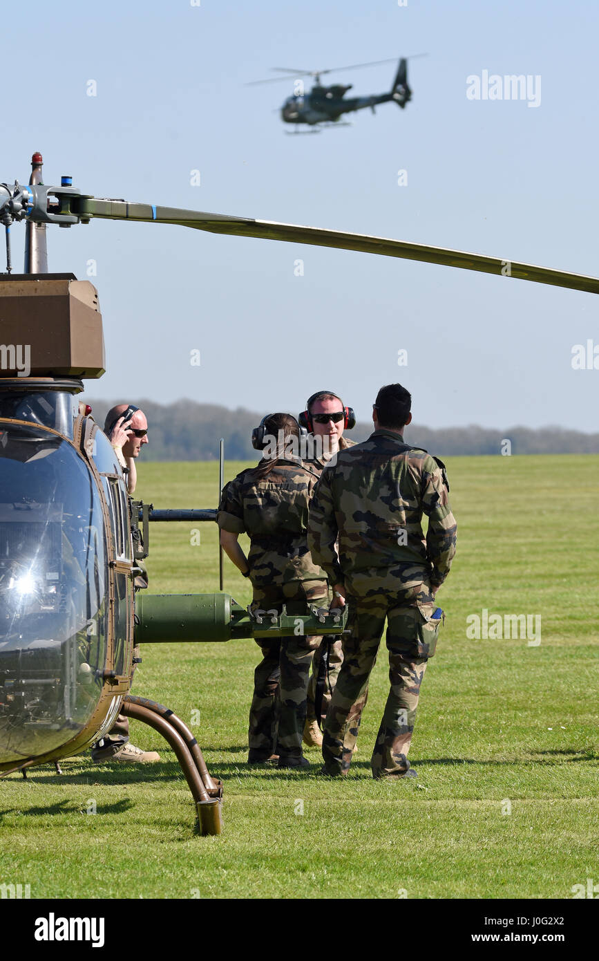 French Army Aerospatiale Gazelle SA341 helicopter seen here at the ...
