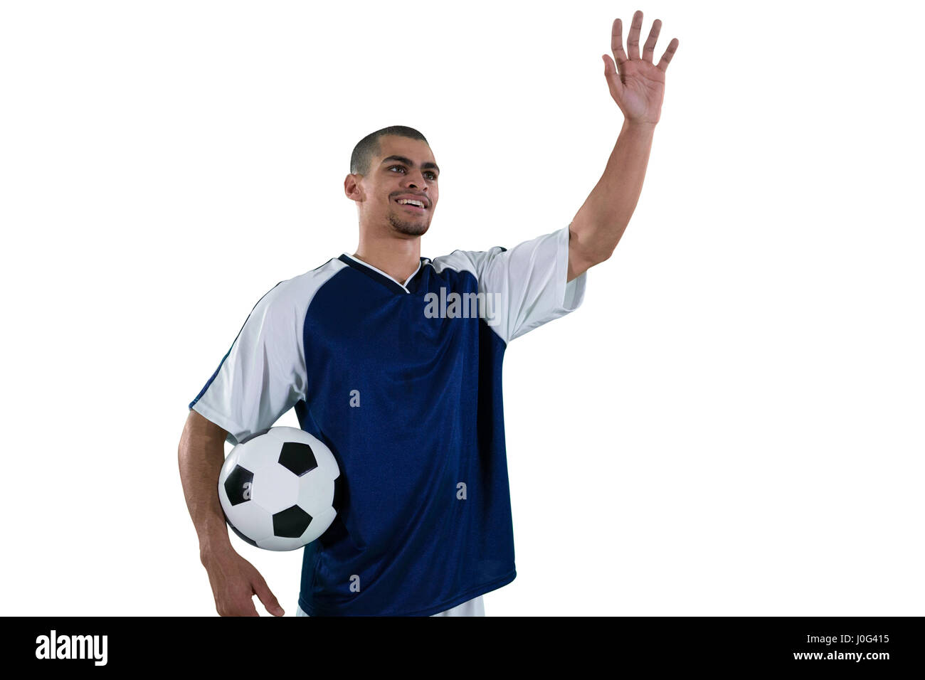Footballer waving hi-res stock photography and images - Alamy
