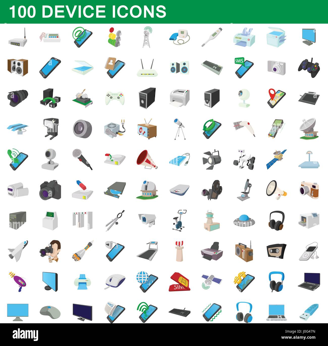 100 electronic device icons Stock Vector Images - Alamy