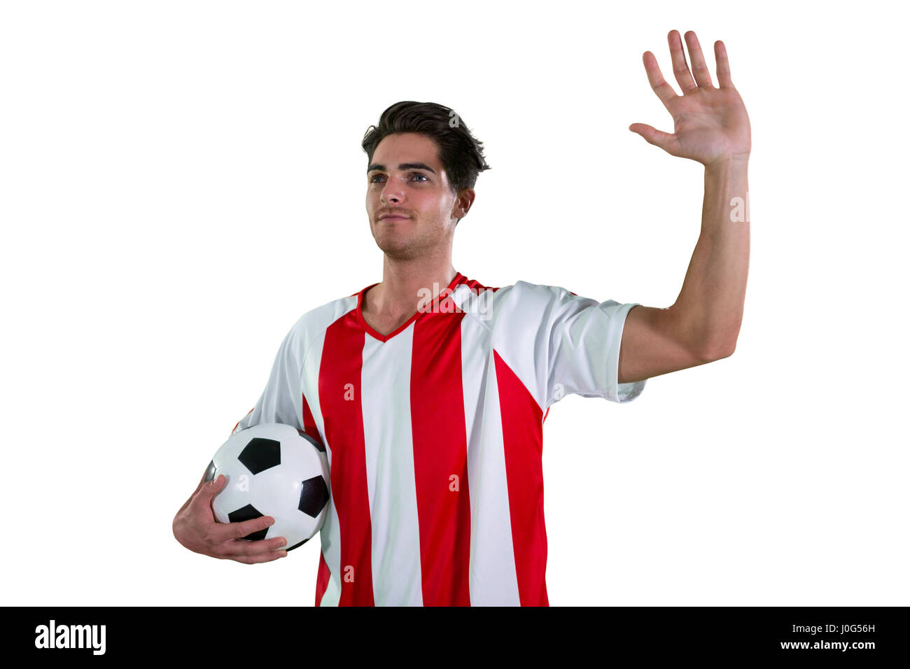 Footballer waving hi-res stock photography and images - Alamy