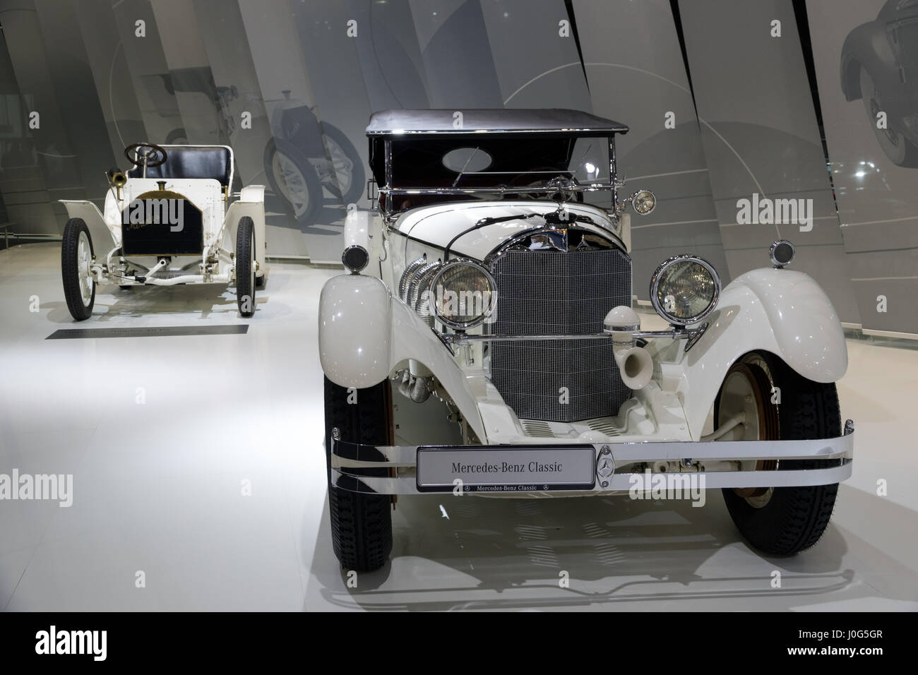ESSEN, GERMANY - APR 6, 2017: a 1927 Mercedes Benz Type S W06 and a ...
