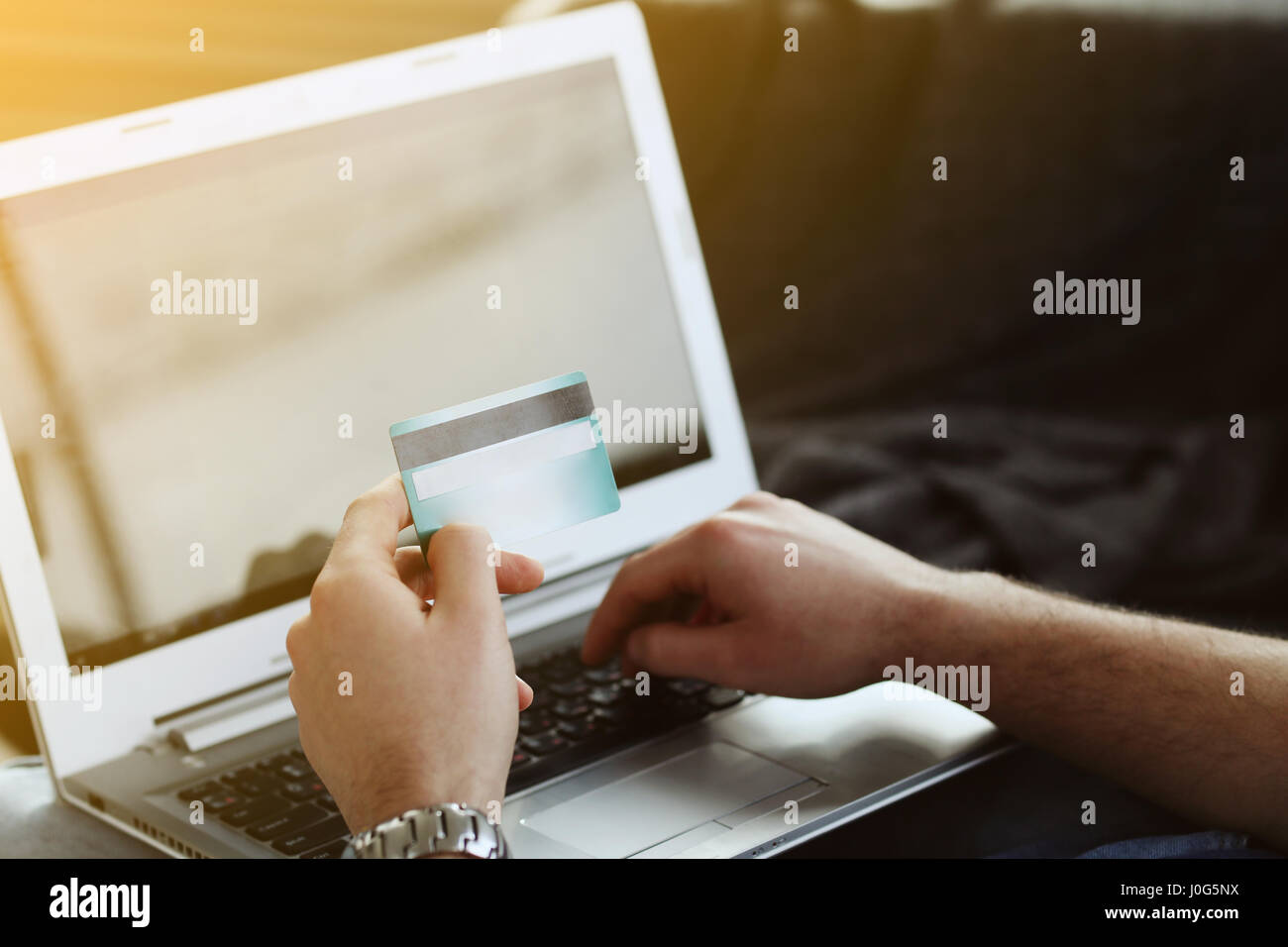Shopping. Purchase with a debit card Stock Photo - Alamy