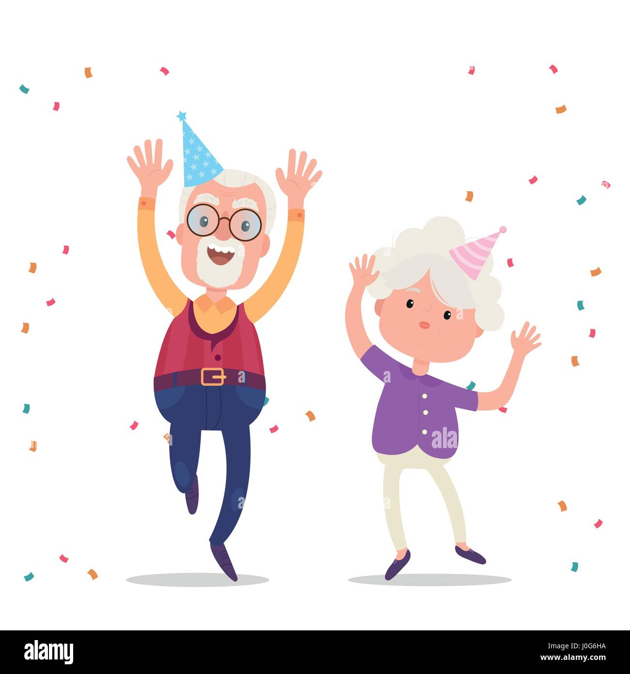 Birthday party grandpa Stock Vector Images - Alamy