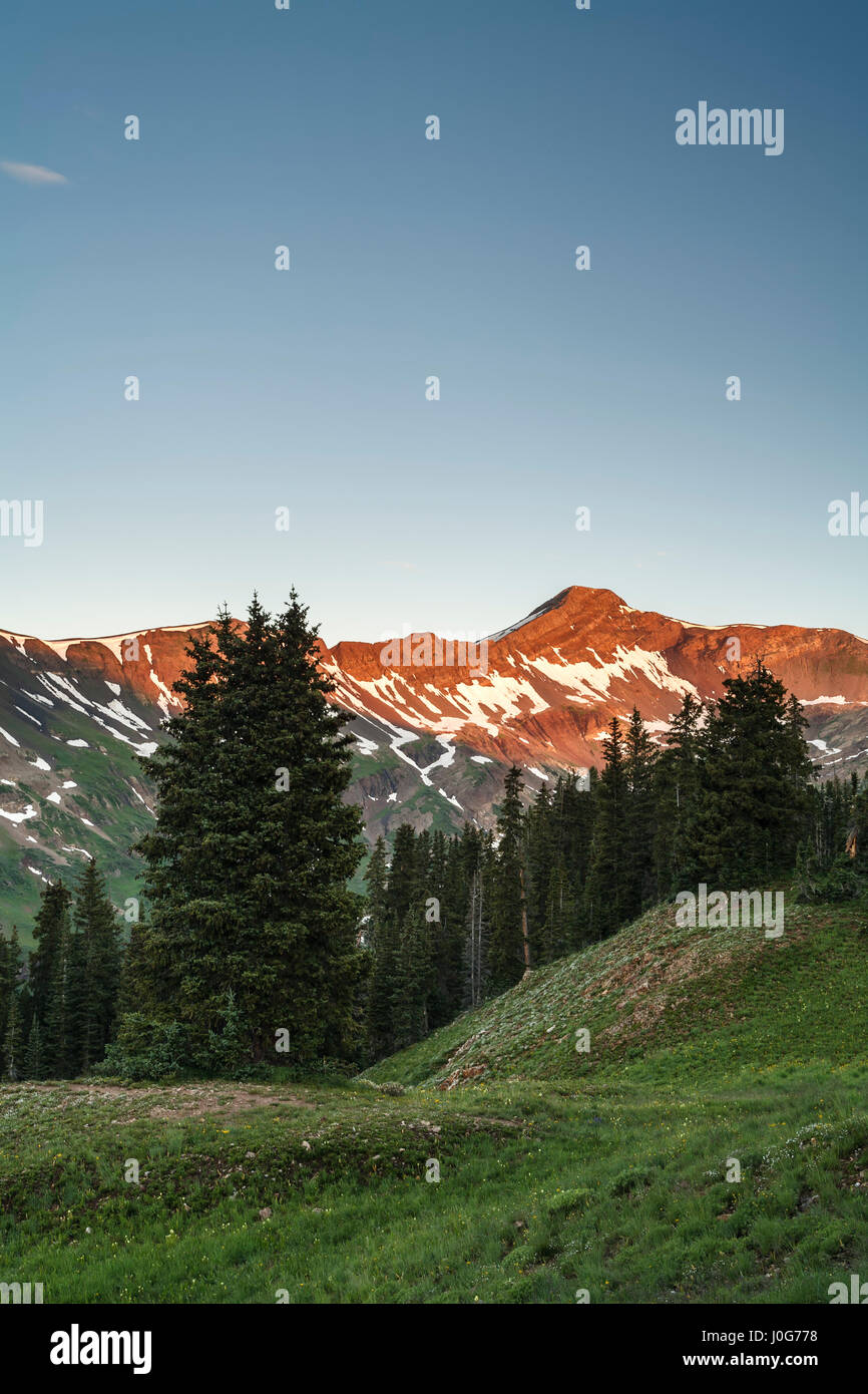 Purple Mountain (12,958 ft.) from Paradise Basin, White River National ...