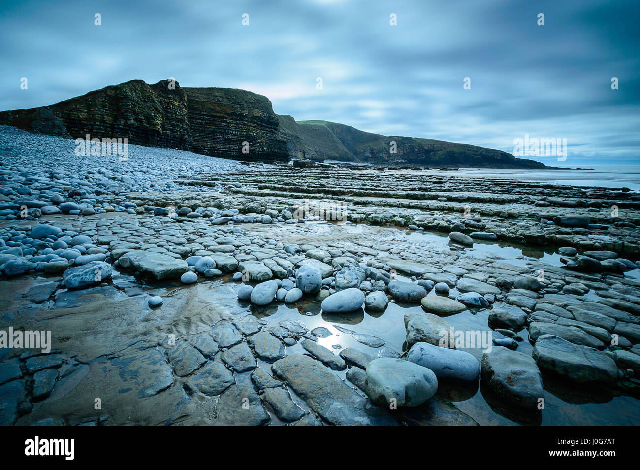 Pebbles on beach dunraven hi-res stock photography and images - Alamy