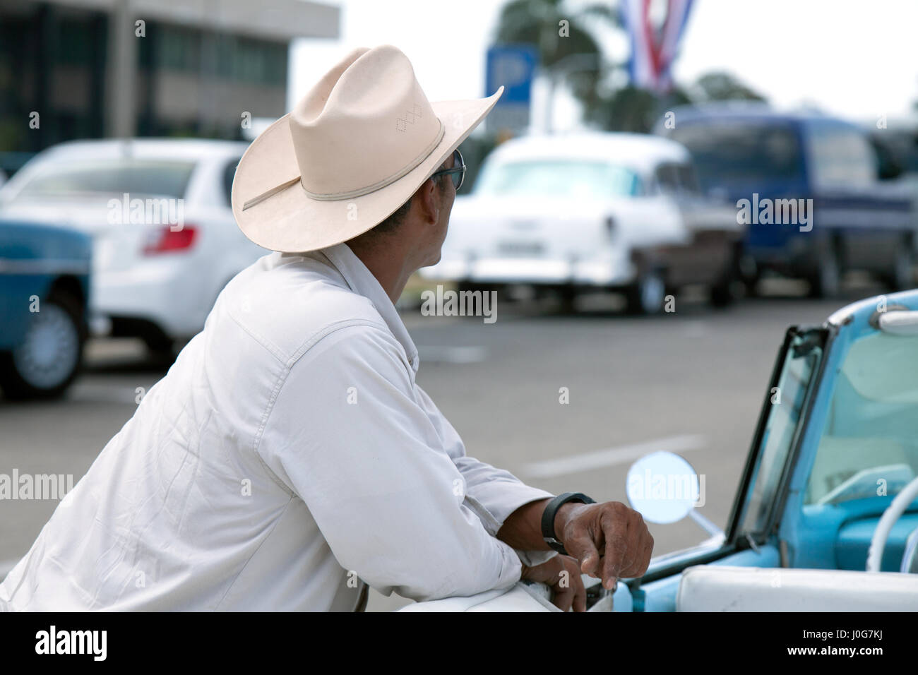 Taxi driver, Havana, Cuba Stock Photo - Alamy