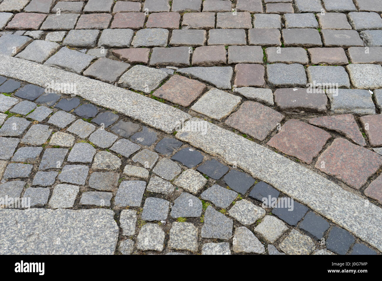 Street with paving stones Stock Photo - Alamy