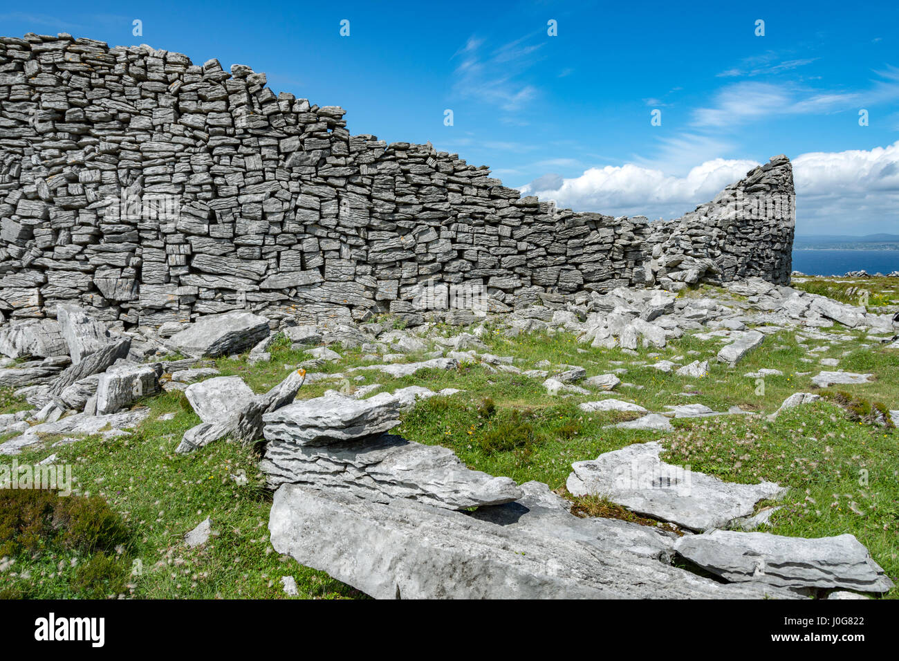 The bronze age fort of Cathair Dhúin Irghuis (the Fort of Irghuis) on ...