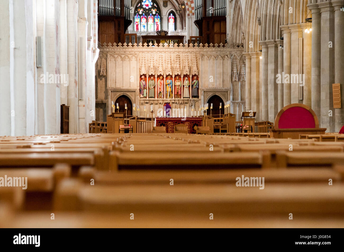 interior of a large cathedral Stock Photo - Alamy
