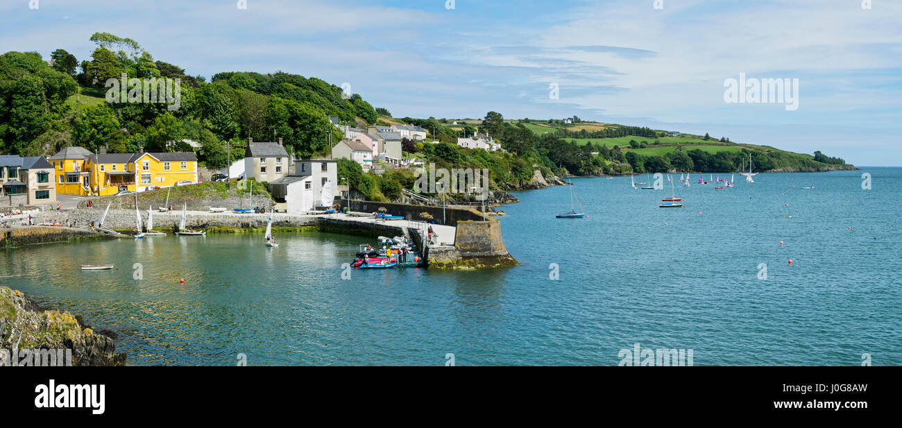 The jetty at the village of Glandore, County Cork, Ireland Stock Photo ...