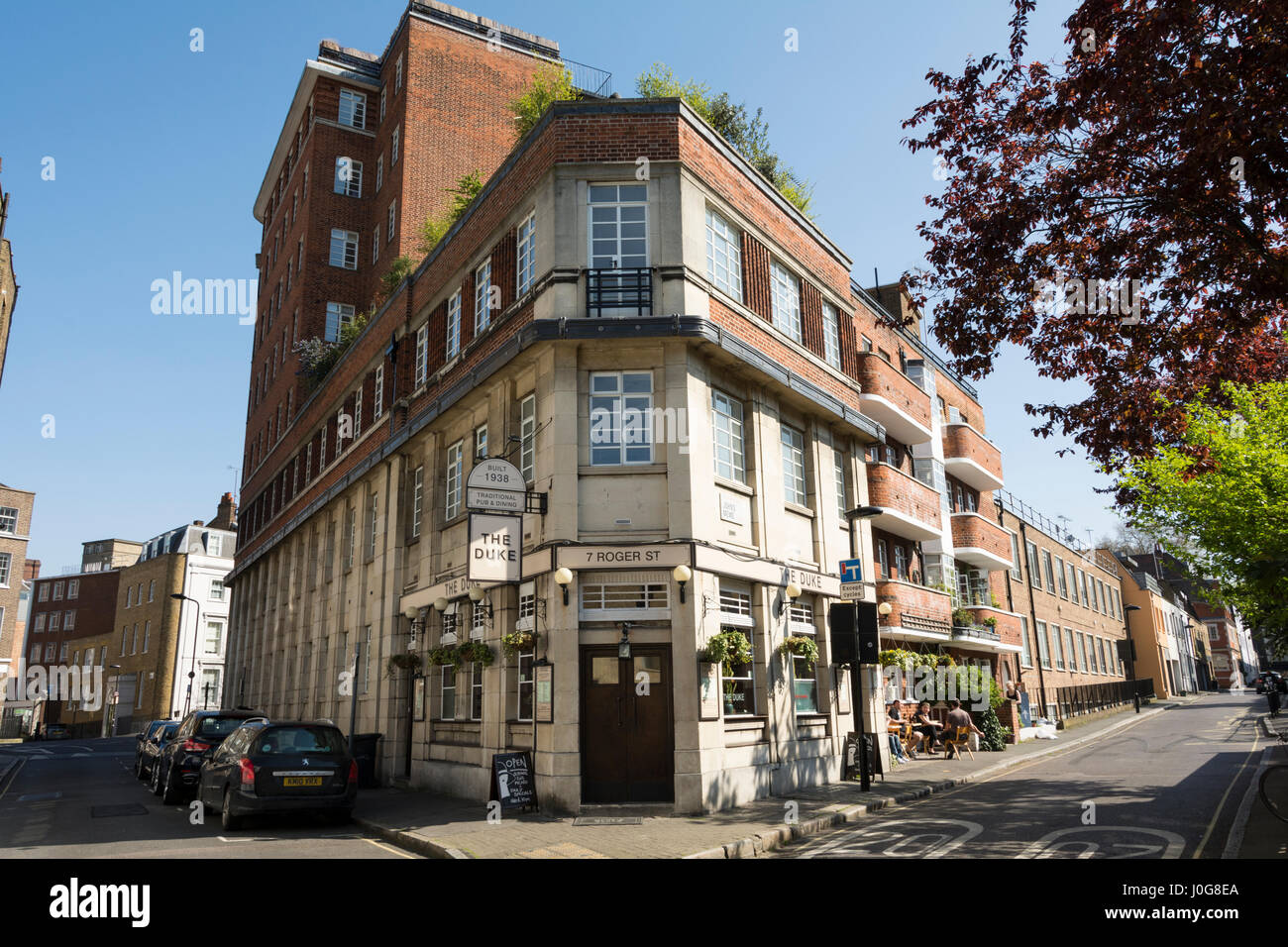 The Duke public house on Roger Street, Bloomsbury, London, UK Stock ...