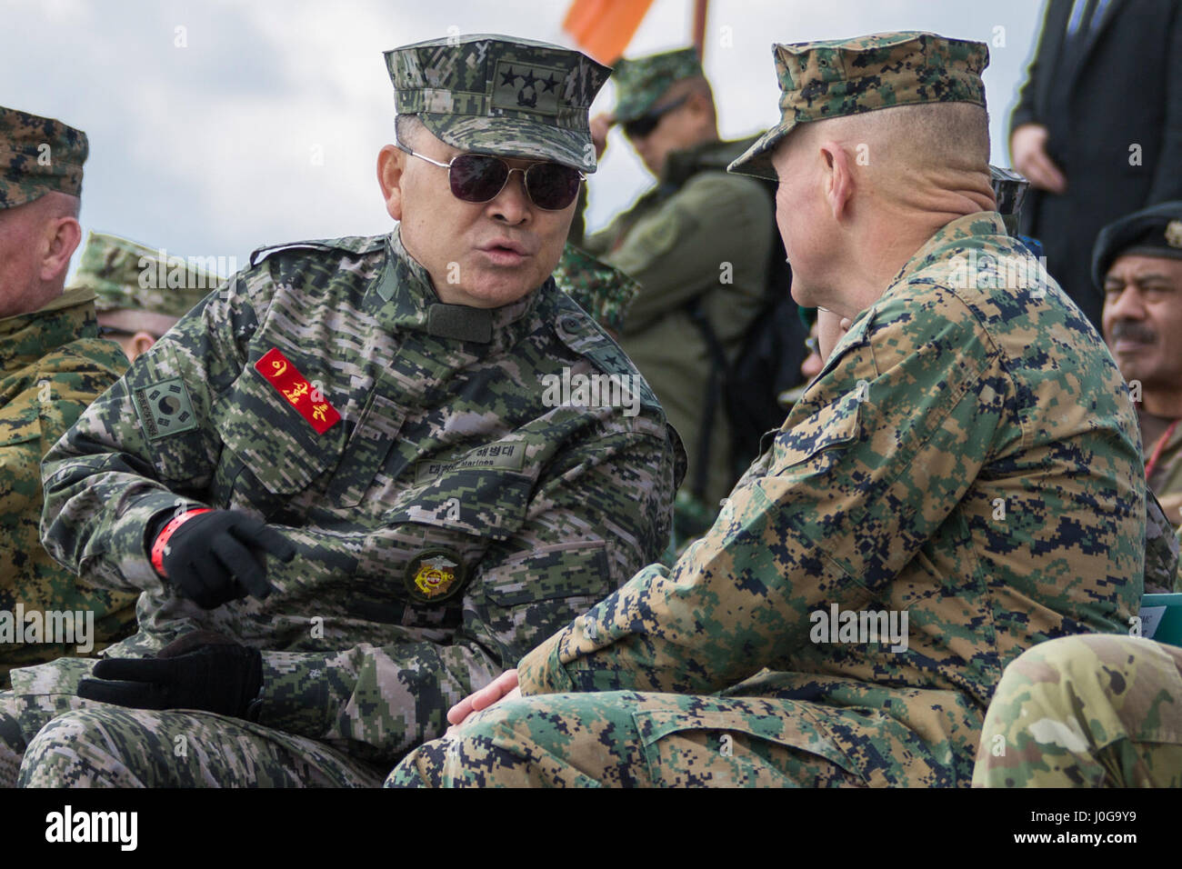Commandant of the Marine Corps Gen. Robert B. Neller, right, speaks ...