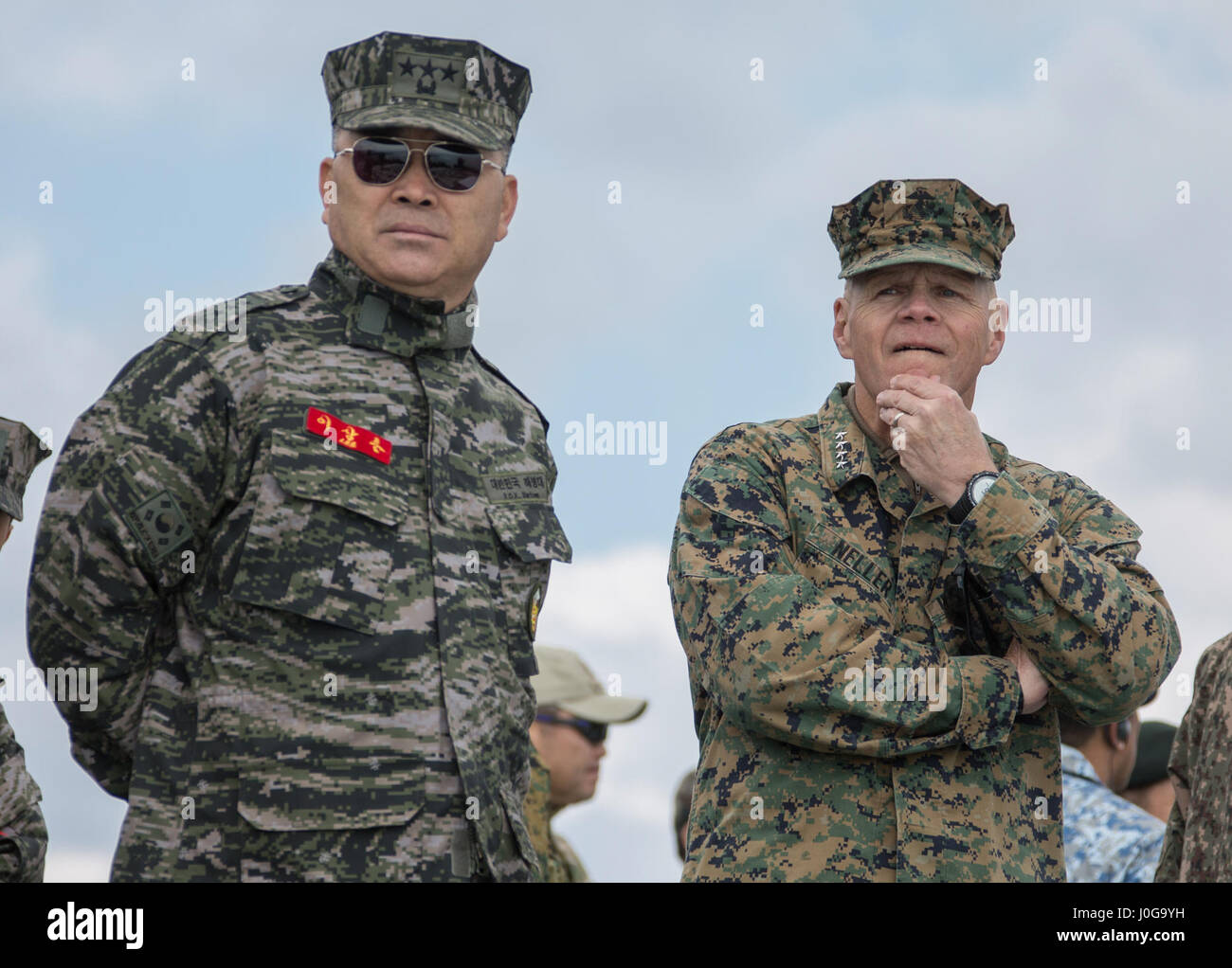 Commandant of the Marine Corps Gen. Robert B. Neller, right, and ...