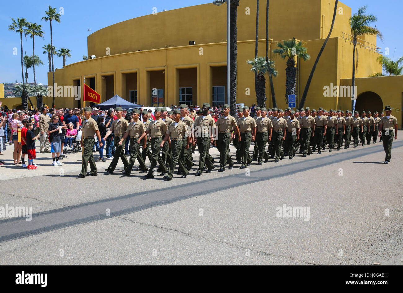 New Marines of Alpha Company meet family members during liberty call at ...