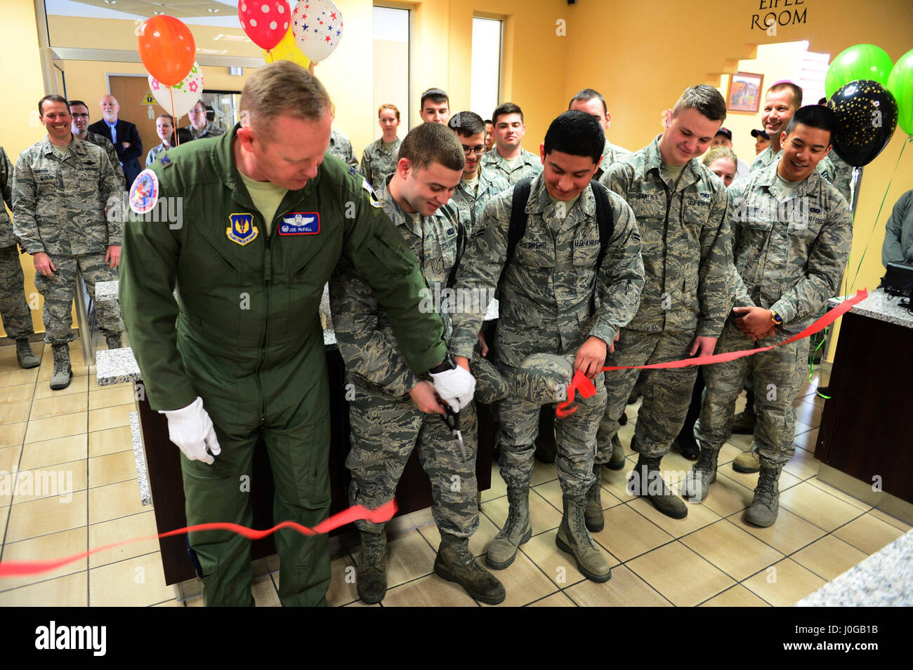 Col. Joseph McFall, 52nd Fighter Wing commander, and Spangdahlem Airmen ...
