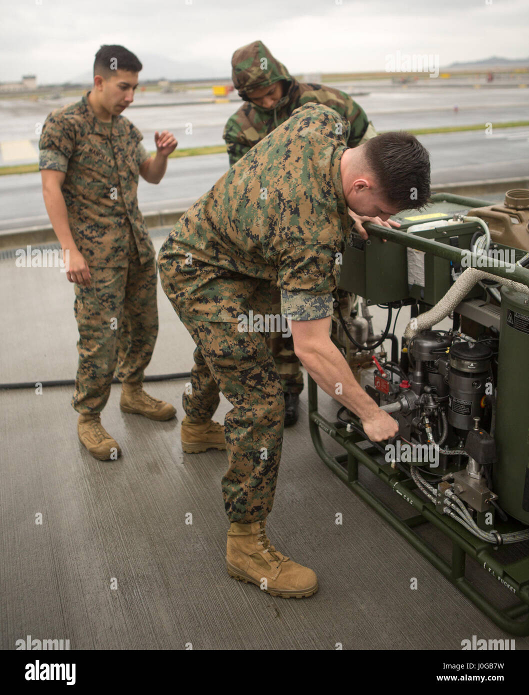 Marines with Marine Aircraft Group 12 operate an M26 Joint ...